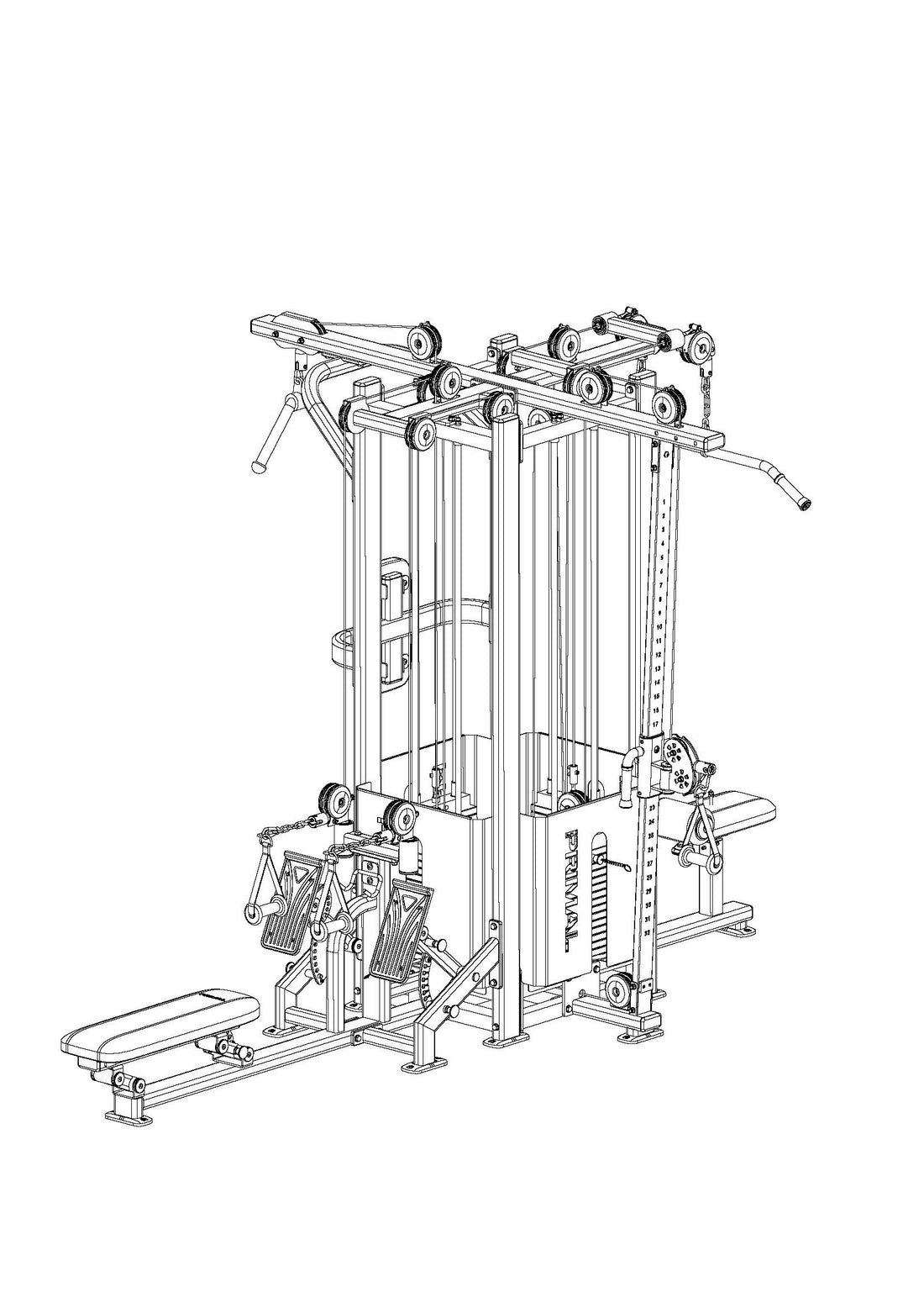 Primal Performance Series 4-Station Multi-Stack Gym – Primal Strength