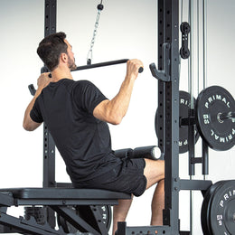 Primal Personal Series Ultimate Half Rack with Lat Pulldown & Low Row ...