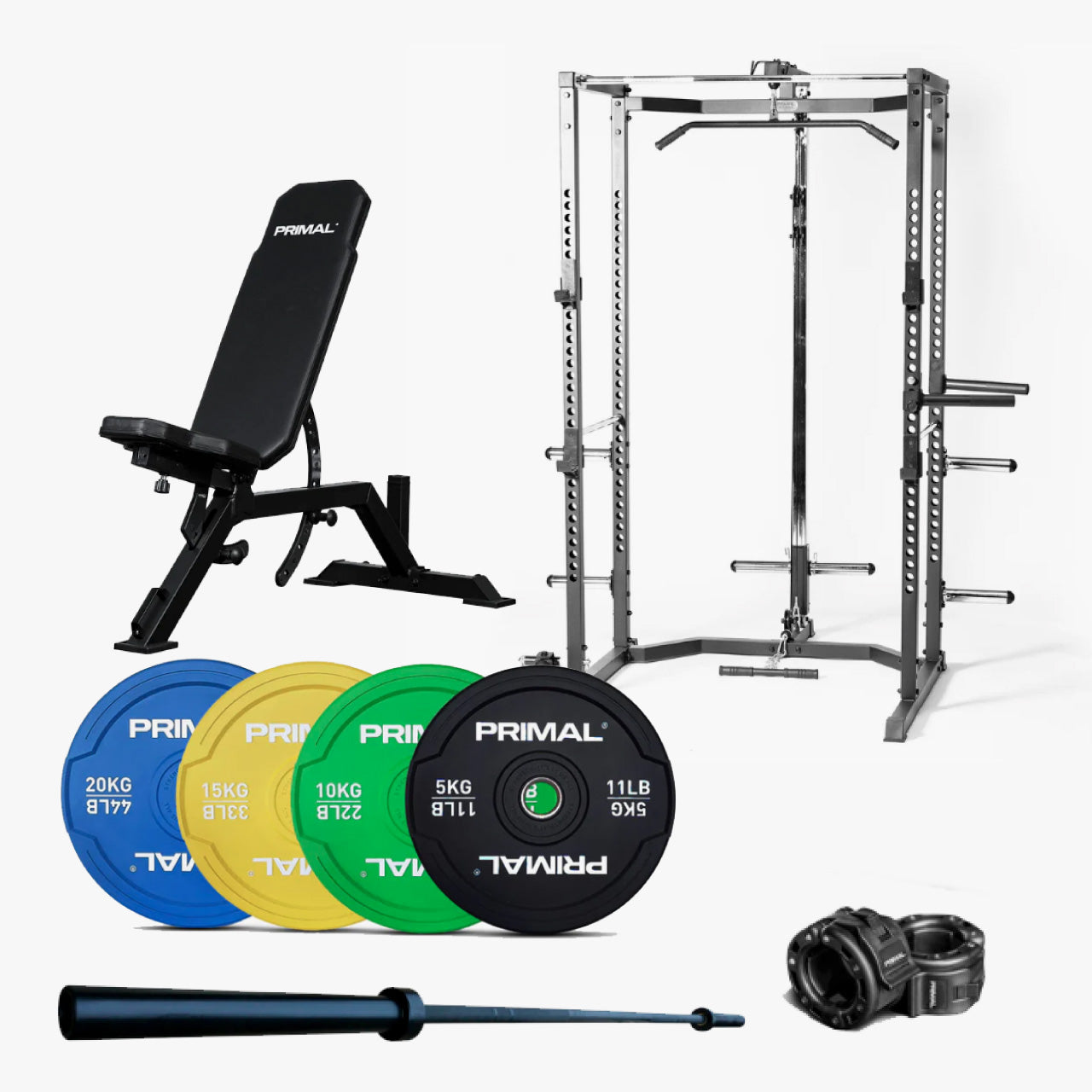 Home Gym Package | Squat Rack, Weights & Bench - Primal Strength